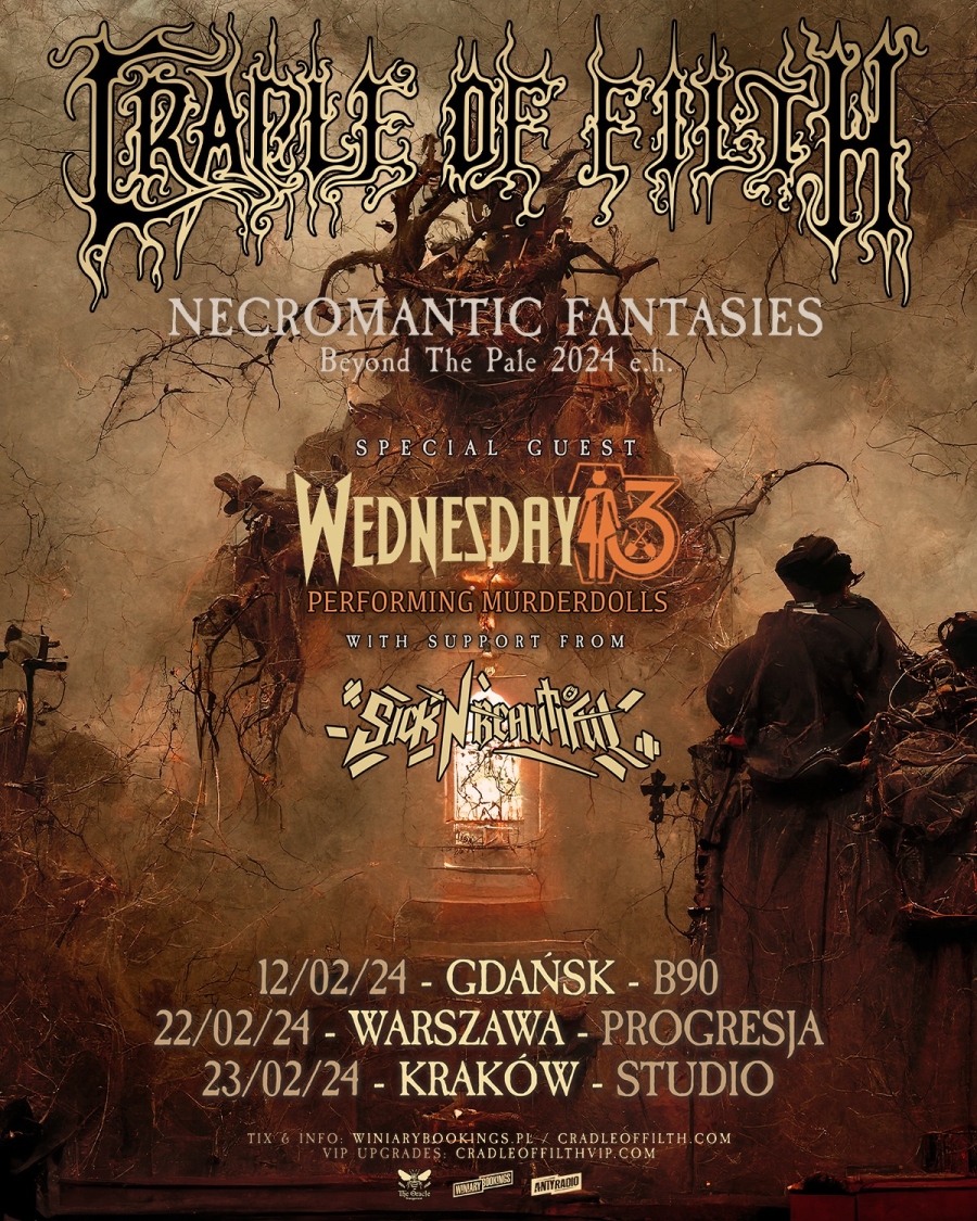 Cradle of Filth zagrają trzy koncerty w Polsce w 2024 roku [DATY ...