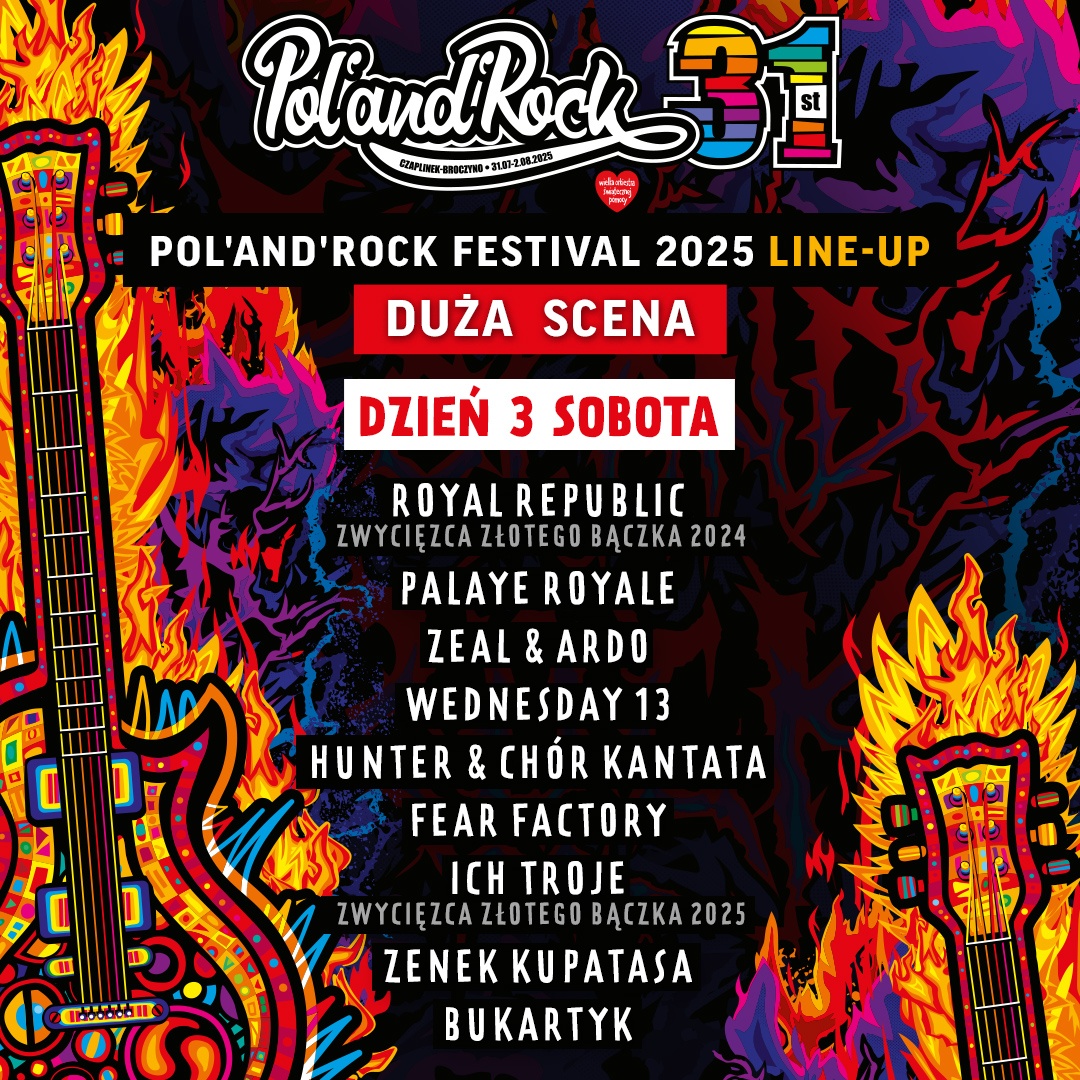 Pol’and’Rock Festival 2025 – kto kiedy zagra? Podział koncertów na dni | Teraz Muzyka