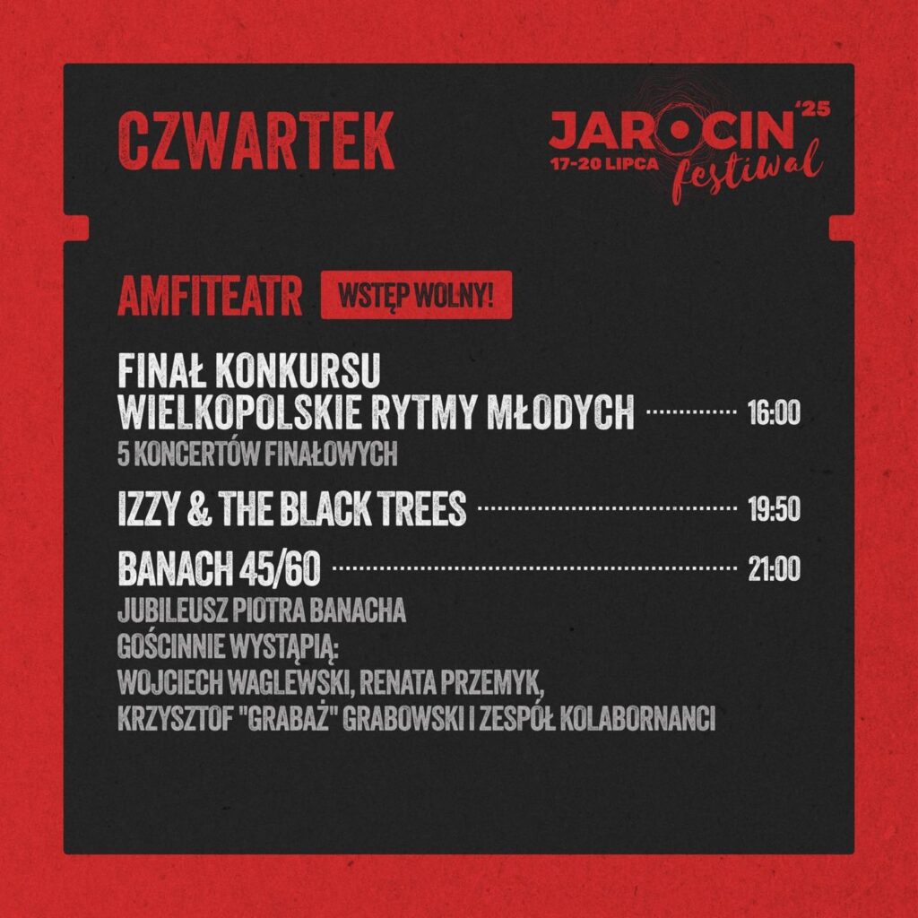 Jarocin Festiwal 2025 – harmonogram imprezy z podziałem na dni i sceny | Teraz Muzyka